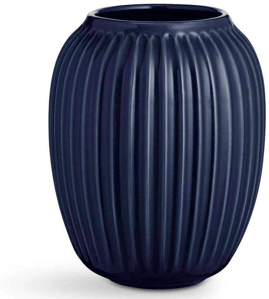 KÄHLER Keramická váza Hammershøi Indigo 21,5 cm, modrá barva, keramika