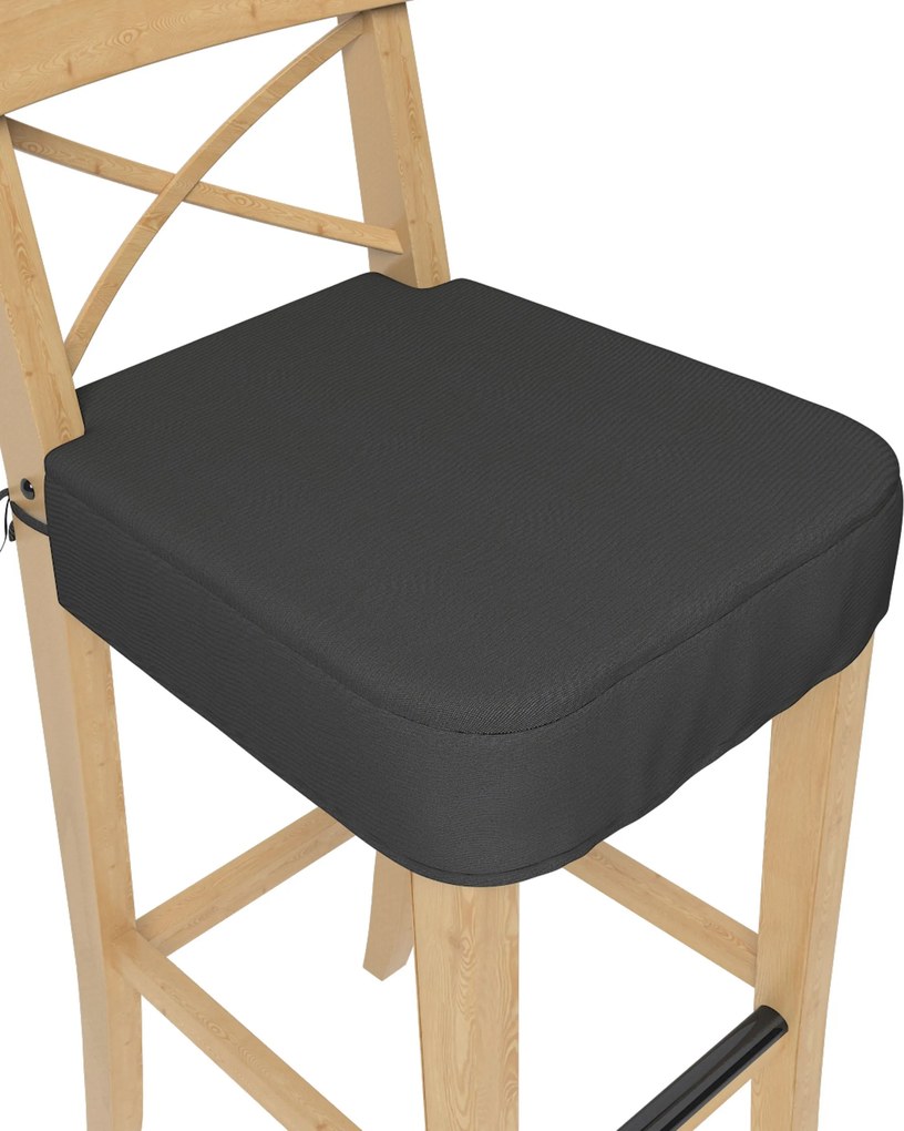 Sedák na židli IKEA Ingolf - barová barva černá látka pletený vzor