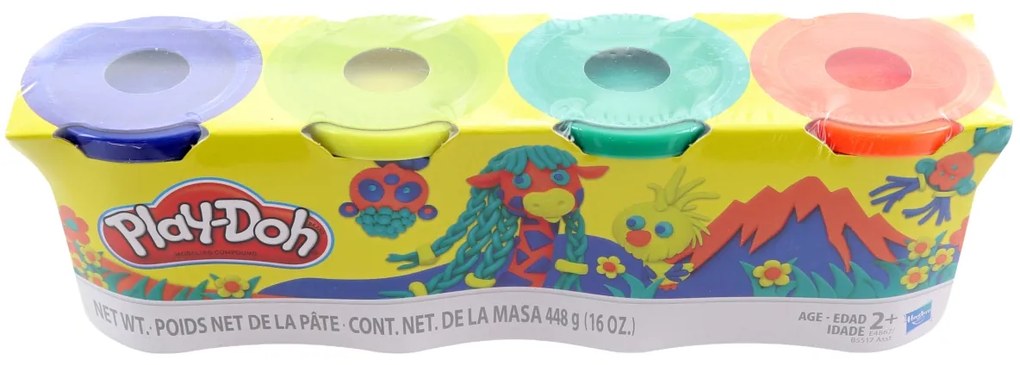 Hasbro Play-Doh Wild Color Pack Of 4