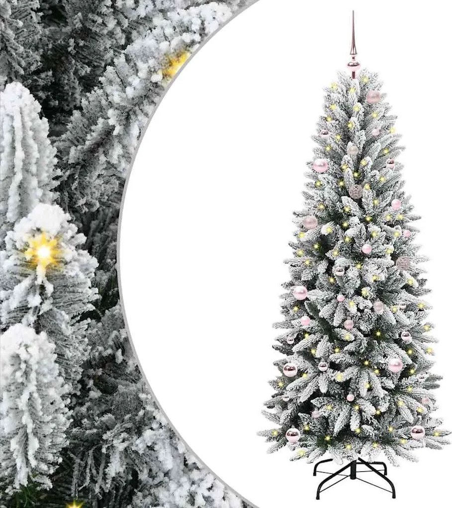 Umělý vánoční stromeček Bílá 150 cm PVC, plast, ocel a PE 3396035