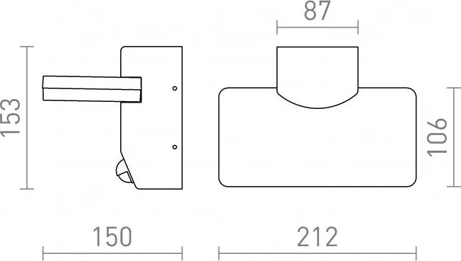 RED R13654 RINA PIR nástěnná antracitová 230V LED 12W IP65 3000K - RED - DESIGN RENDL