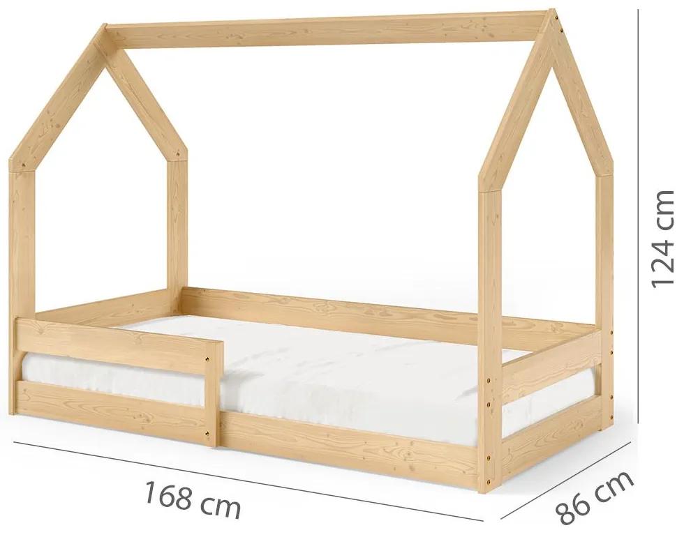 Jednolůžko dětská postel POLA | 80x160 cm | s roštem | přírodní | UNI PROVEDENÍ