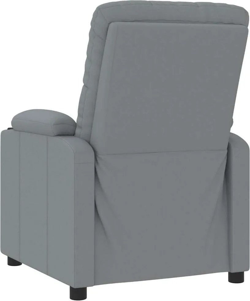 Polohovací křeslo světle šedé textil 339102