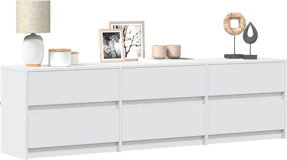 TV skříňka s LED bílá 180 x 34 x 50 cm kompozitní dřevo 3307926