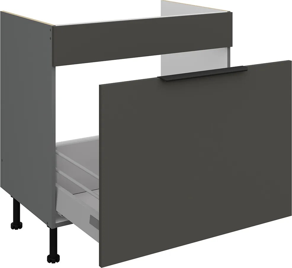 ARIA pi | dolní skříňka 80 ZL 1S dřezová | 80 cm | PREMIUM BOX | antracit/šedá grafit
