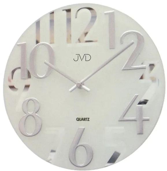 Luxusní moderní zrcadlové šedé hodiny JVD design HT101.3