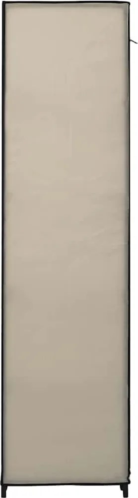 Skládací šatní skříň krémová 110 x 45 x 175 cm textil 282422