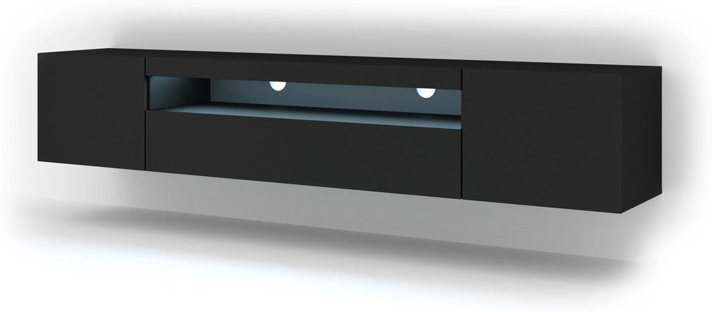 TV stolek AURA 200 | černý mat Variant: bez LED osvětlení