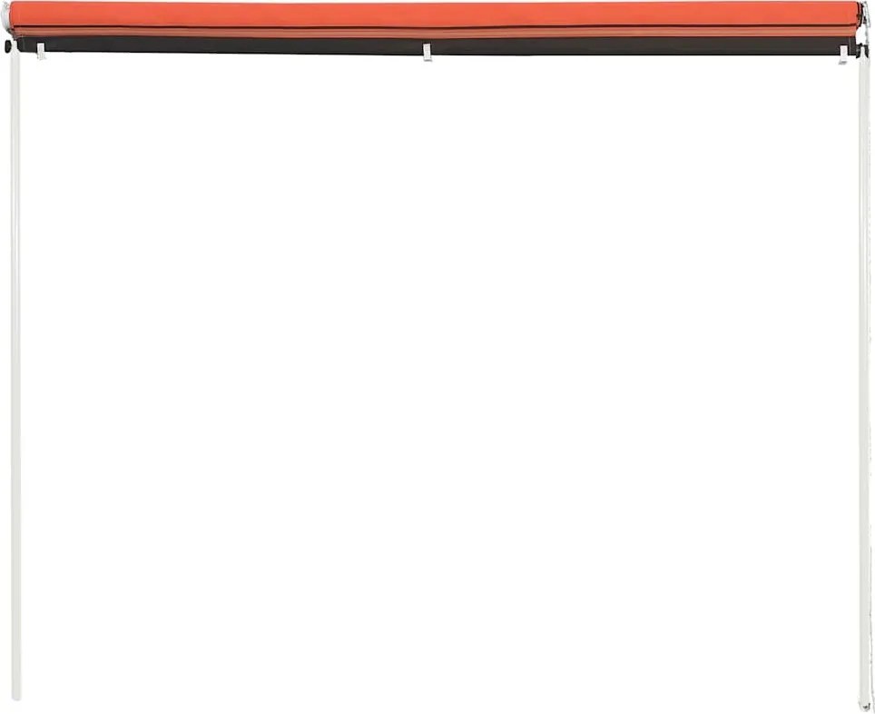 vidaXL Zatahovací markýza 200 x 150 cm [143753] Barva: oranžová a hnědá