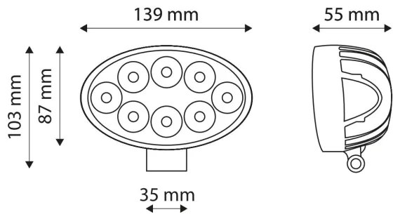 LED Bodové svítidlo pro automobil EPISTAR LED/24W/10-30V IP67 6000K