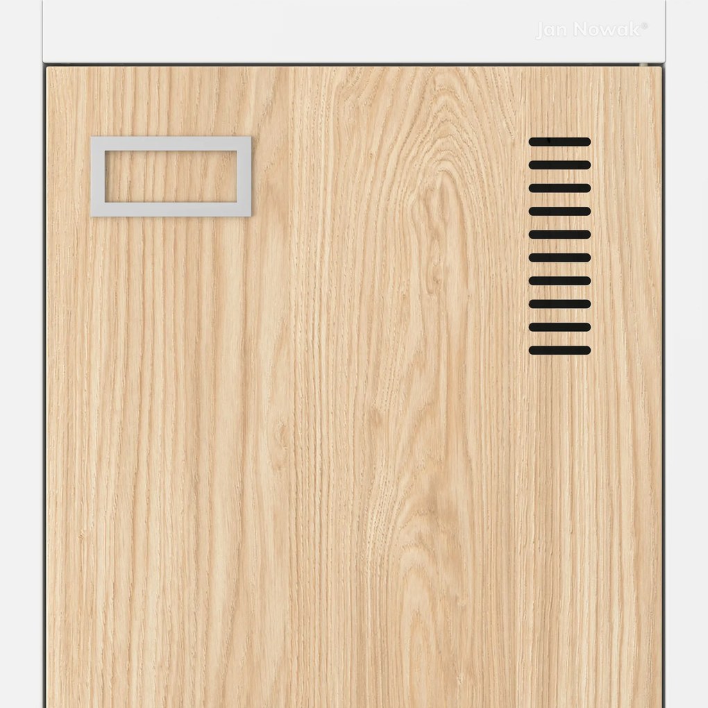 Šatní skříňka pro zaměstnance 4-boxová, bílá/dub sonoma, 800x1800x500 mm: KACPER Eco Design