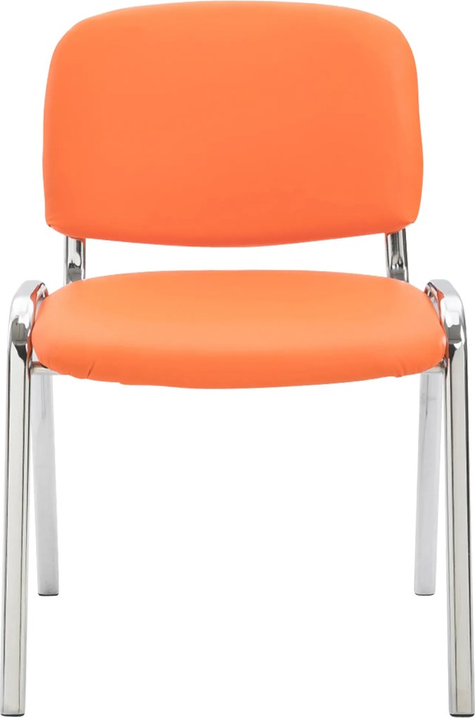 Konferenční židle Ken C umělá kůže – oranžová