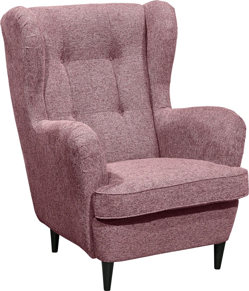 XXXLutz KŘESLO UŠÁK, textil, kompozitní dřevo, růžová MID.YOU - Online Only křesla & taburety - 002220035009