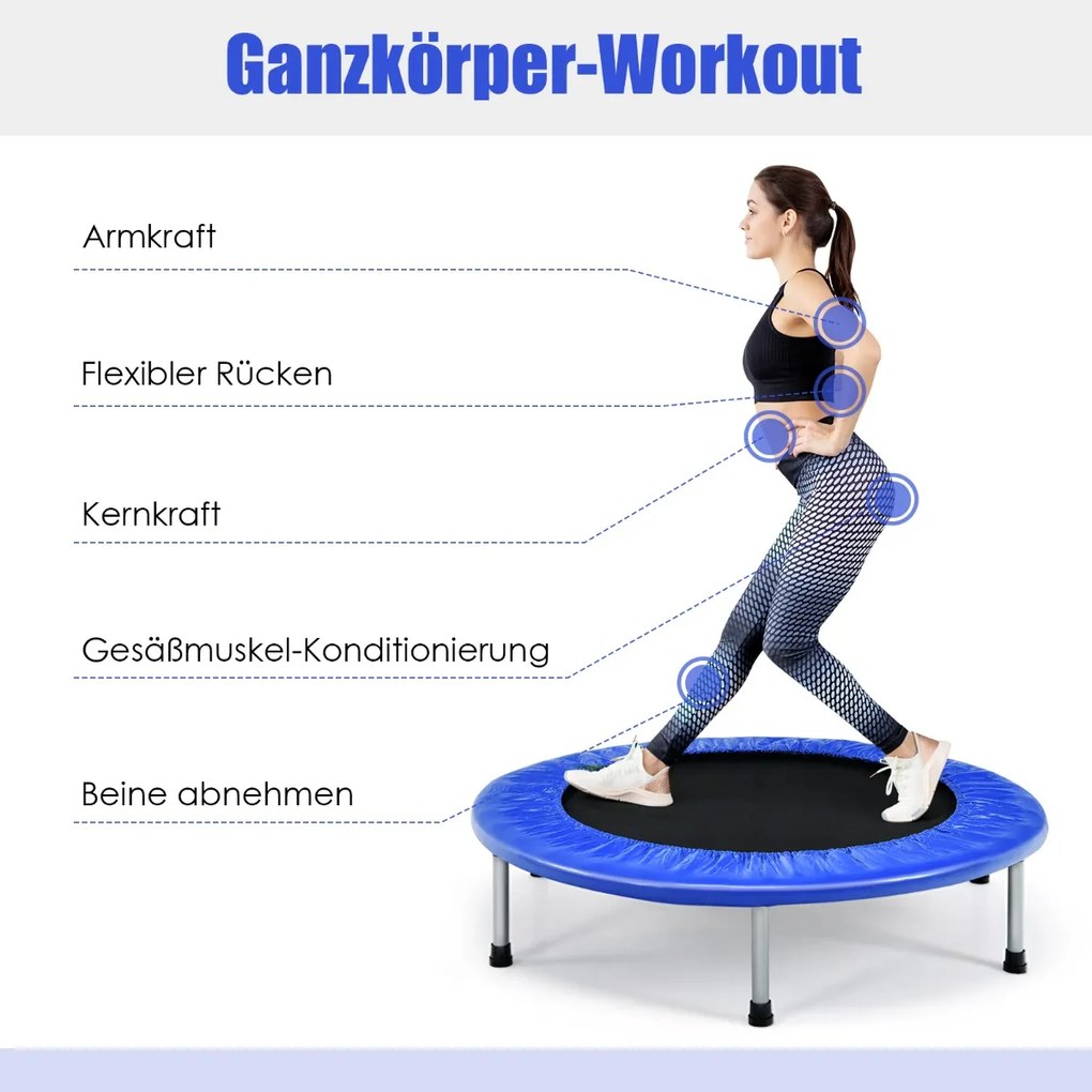 Costway Trampolína 97 cm Mini skládací trampolína Skládací fitness trampolína