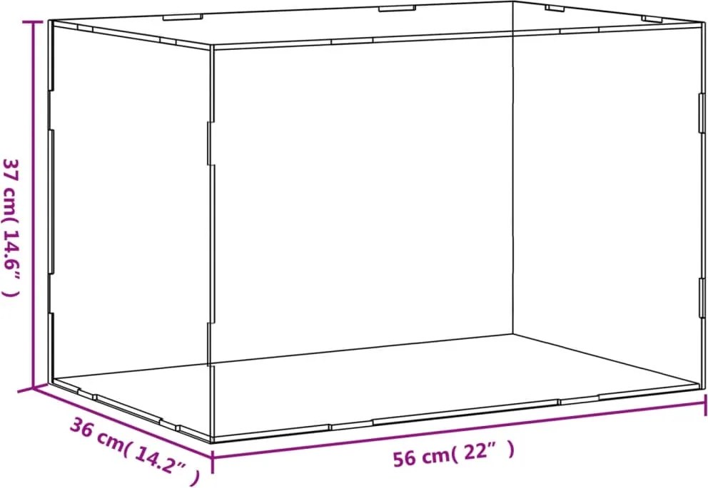 Průhledná reklamní krabice 56 x 36 x 37 cm akrylová 154917