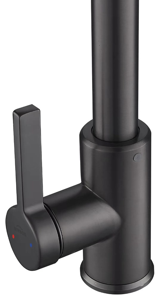 Invena Nelia, vysoká dřezová baterie, 4-funkční výtok, černá matná, INV-BZ-34-004-A