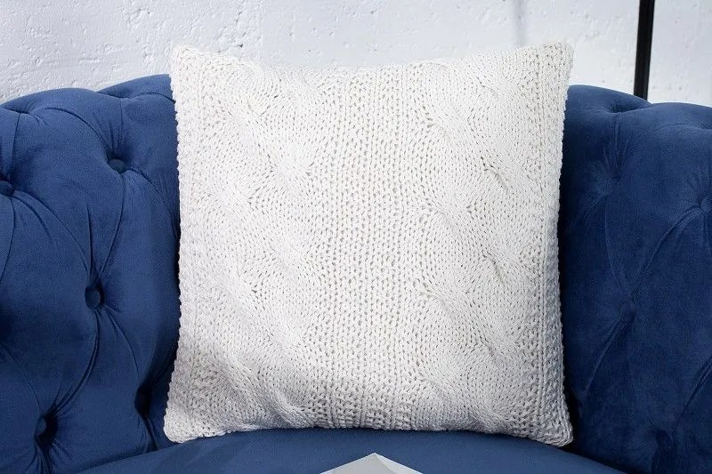 Deflee polštářek pletený COSY WHITE TEX37762100% bavlna  45 cm x 45 cm