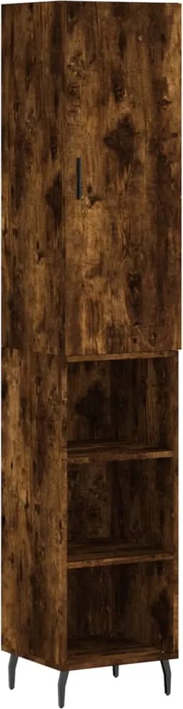 Skříň highboard kouřový dub 34,5 x 34 x 180 cm kompozitní dřevo 3198998