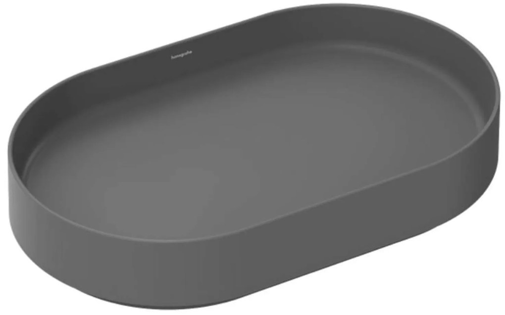 Hansgrohe Xuniva Evo U - Umyvadlo na desku, 65x40 cm, bez přepadu, bez otvoru pro baterii, matná šedá 60325760