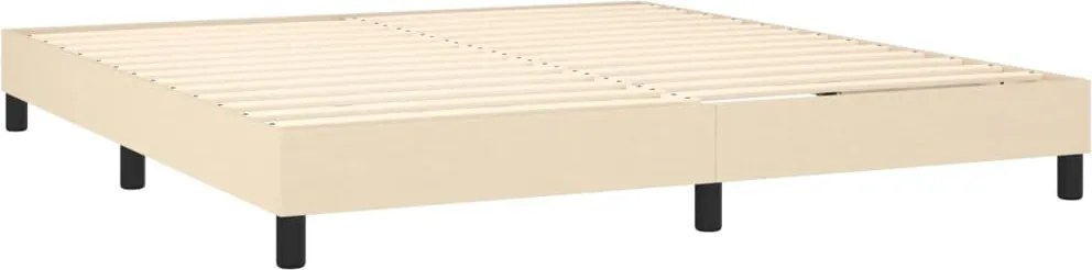 Box spring postel s matrací krémová 160x200 cm textil 3136610