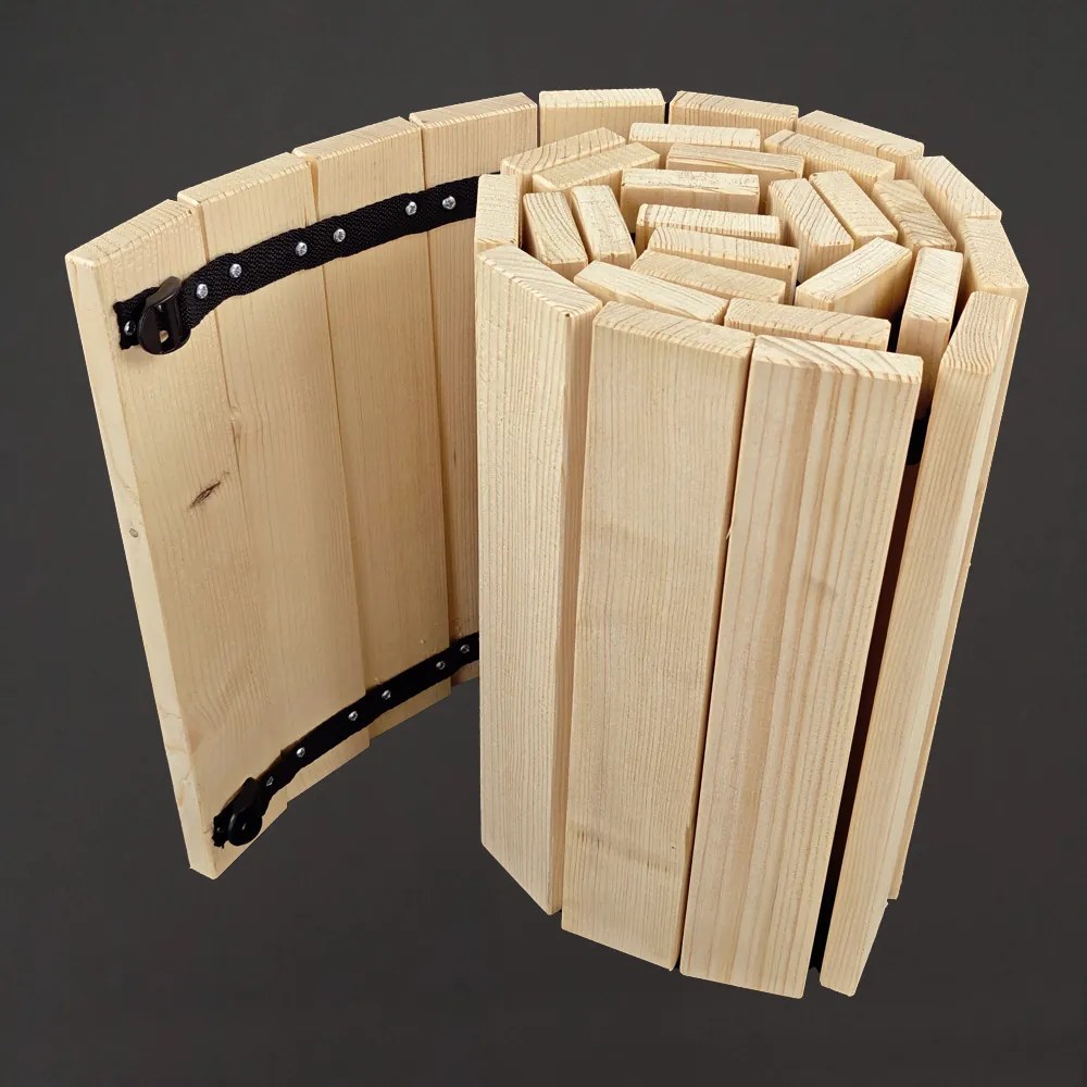 AMADEA Dřevěný designový obal s plastovou nádobou uvnitř, 64x64x35 cm