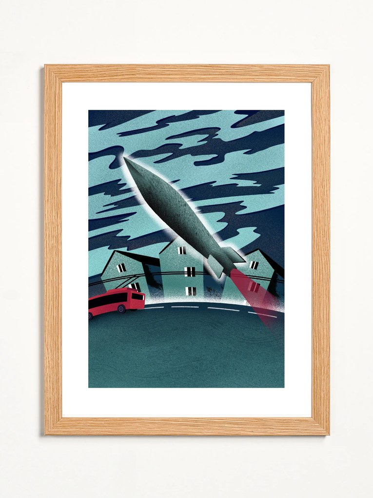Ondrej Časnocha | Raketa Rám: Černý, Velikost: 30 x 20 cm