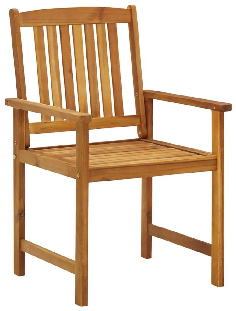 Zahradní židle s poduškami 4 ks masivní akáciové dřevo,  3061172