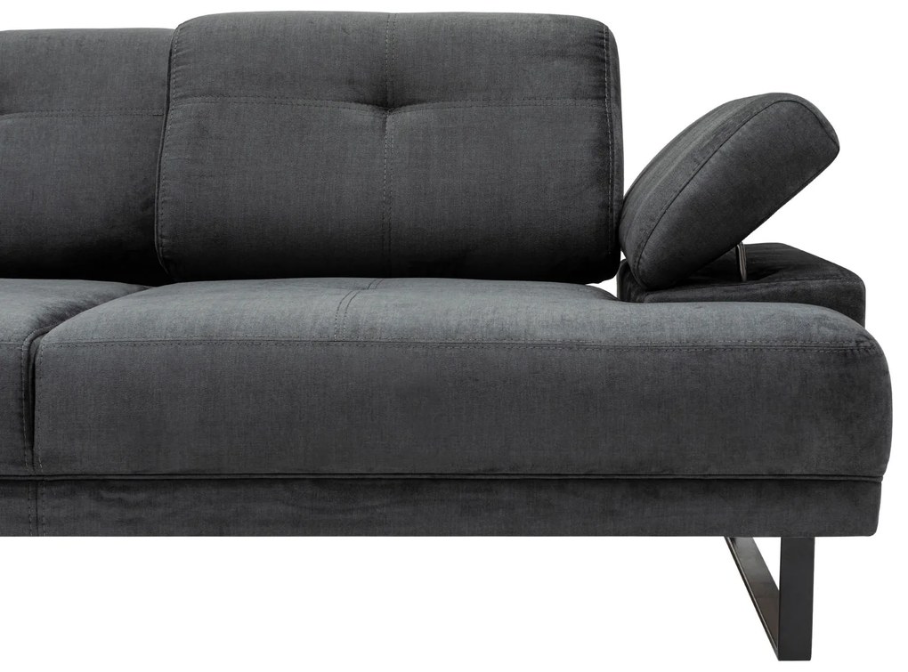 Hanah Home Třímístná pohovka MUSTANG antracitová levá 560ARE1219