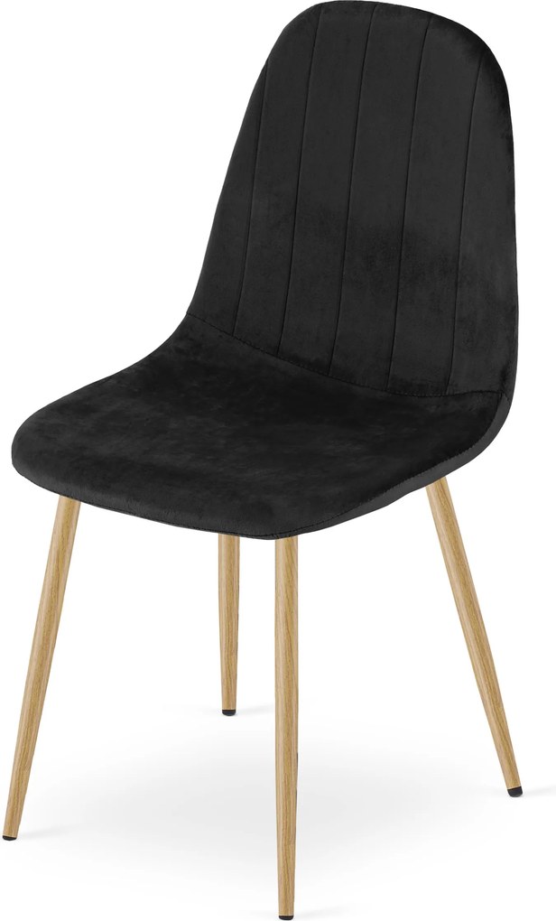 Jídelní židle PADVA VELVET, černá