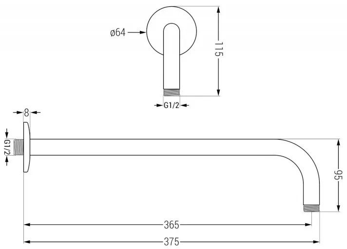 Mexen Kai DR70 podomítková vanová a sprchová souprava s dešťovou sprchou 30 cm, černá, 77602DR70301-70