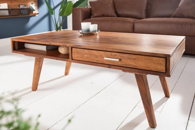 Noble Home Přírodní sheesham konferenční stolek Retro