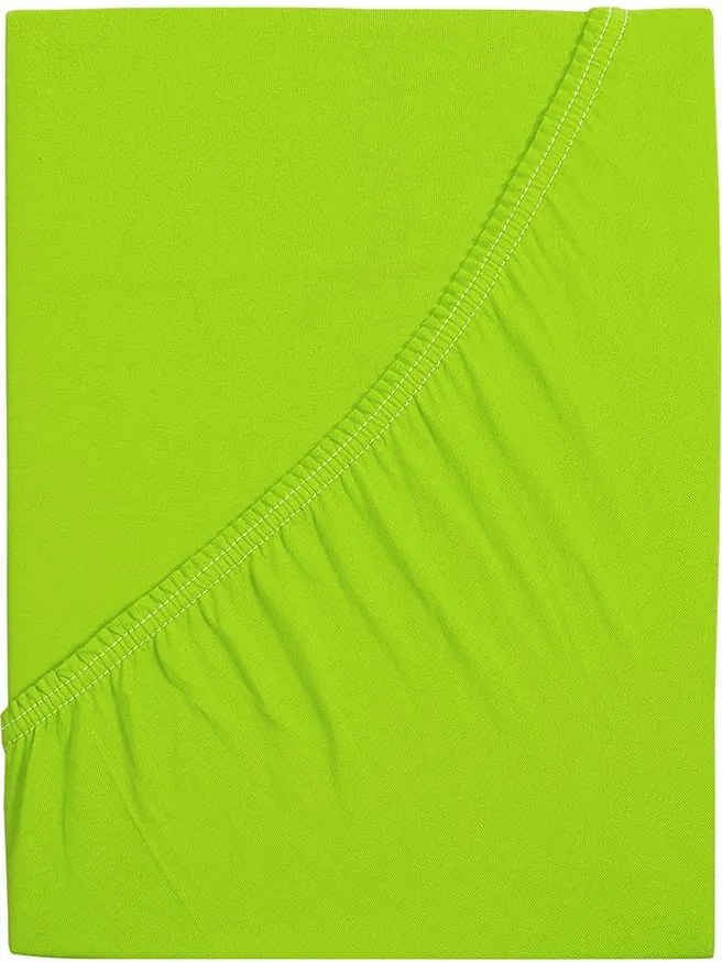 B.E.S. - Petrovice, s.r.o. Prostěradlo JERSEY dětské - Svítivá zelená 60 x 120