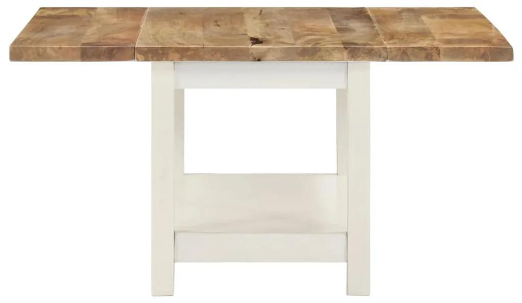 Rozkládací konferenční stolek bílý 90x(45–90)x45 cm mangovník - Default Title