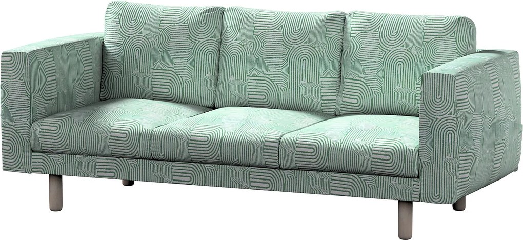 Potah na pohovku IKEA Norsborg 3-místná barva zelená látka pletený vzor, vzorované