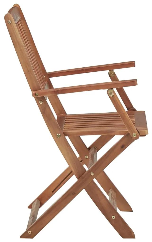 Skládací venkovní židle s poduškami 8 ks masivní akáciové dřevo,  3075105