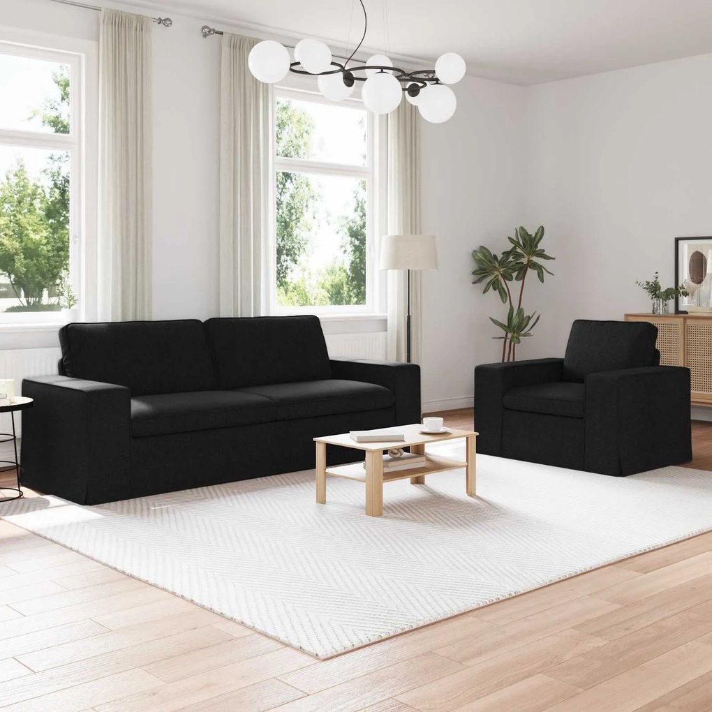 Set pohovek 2 ks Černá textil 3407590