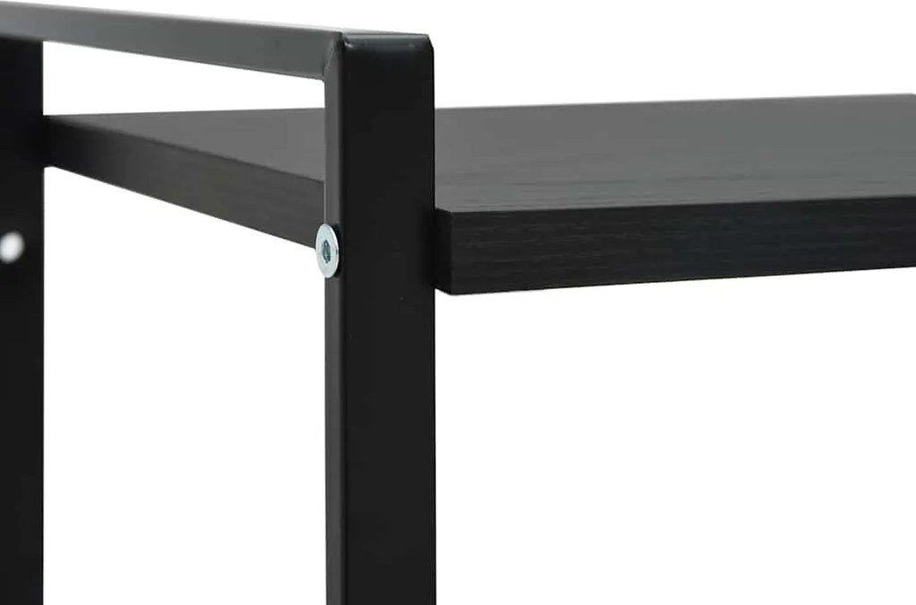 Knihovna se 2 policemi černá 52 x 28 x 59 cm kompozitní dřevo 288230