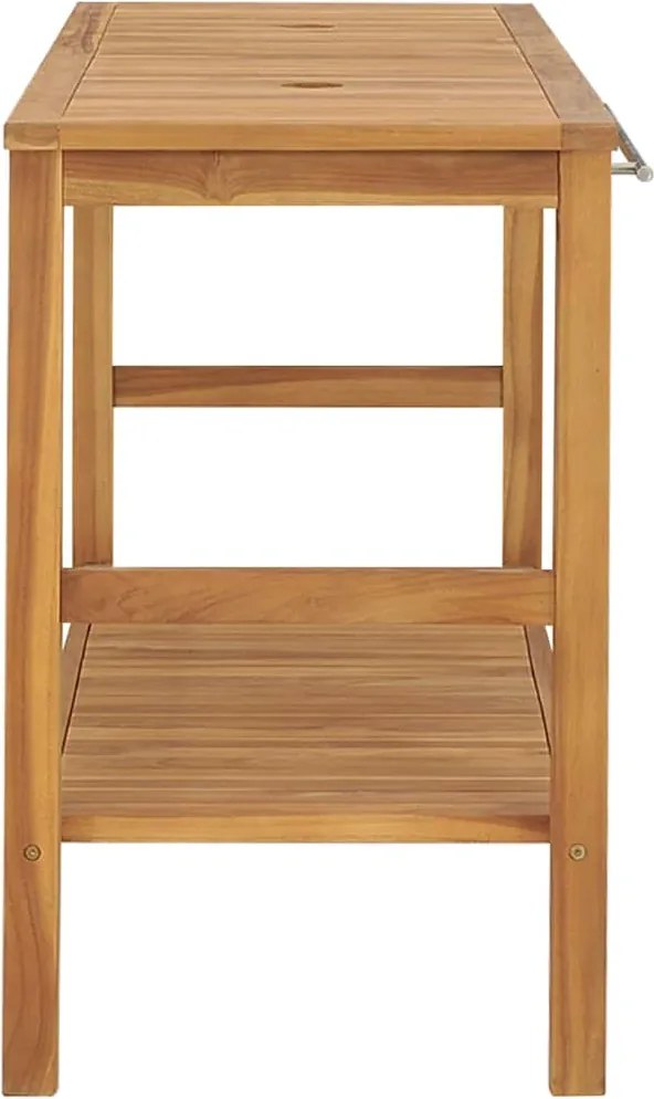 Koupelnová skříňka masivní teak 132 x 45 x 75 cm 318482