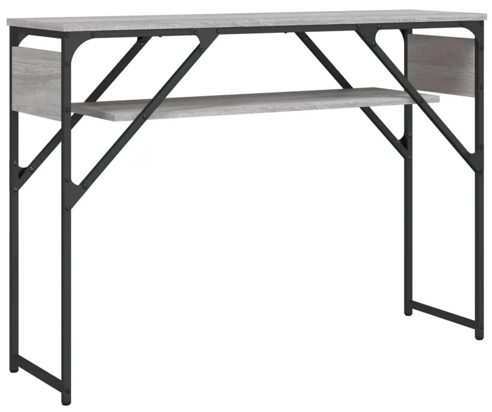 vidaXL Konzolový stolek s policí šedý sonoma 105 x 30 x 75 cm kompozit