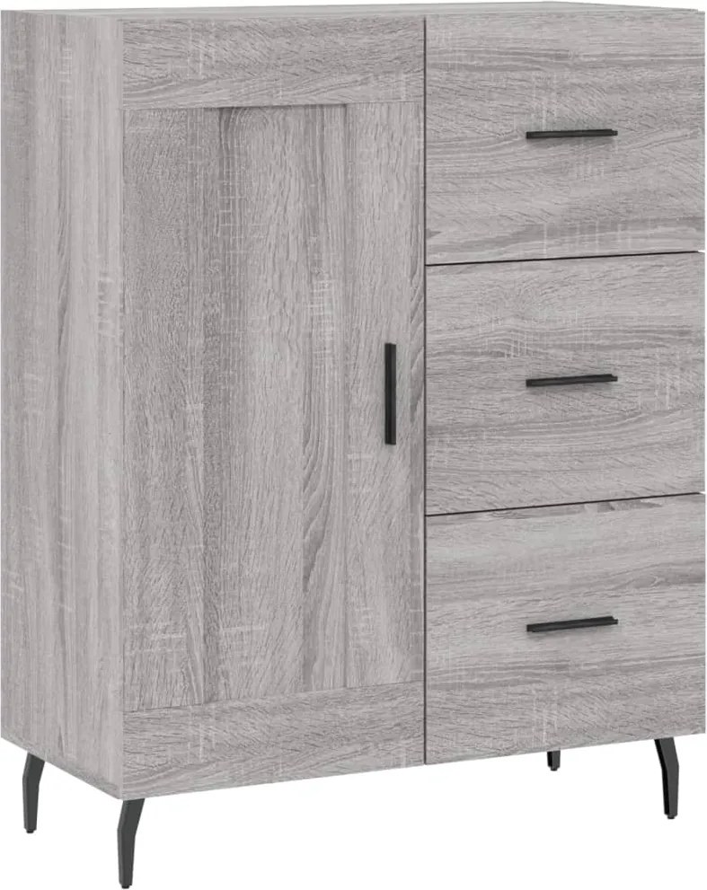 Skříň highboard šedá sonoma 69,5 x 34 x 180 cm kompozitní dřevo 3196033