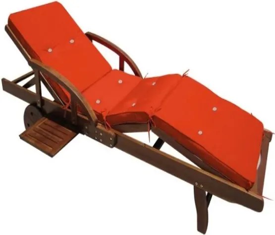 Polstr / podsedák na zahradní lehátko Tami - oranžový