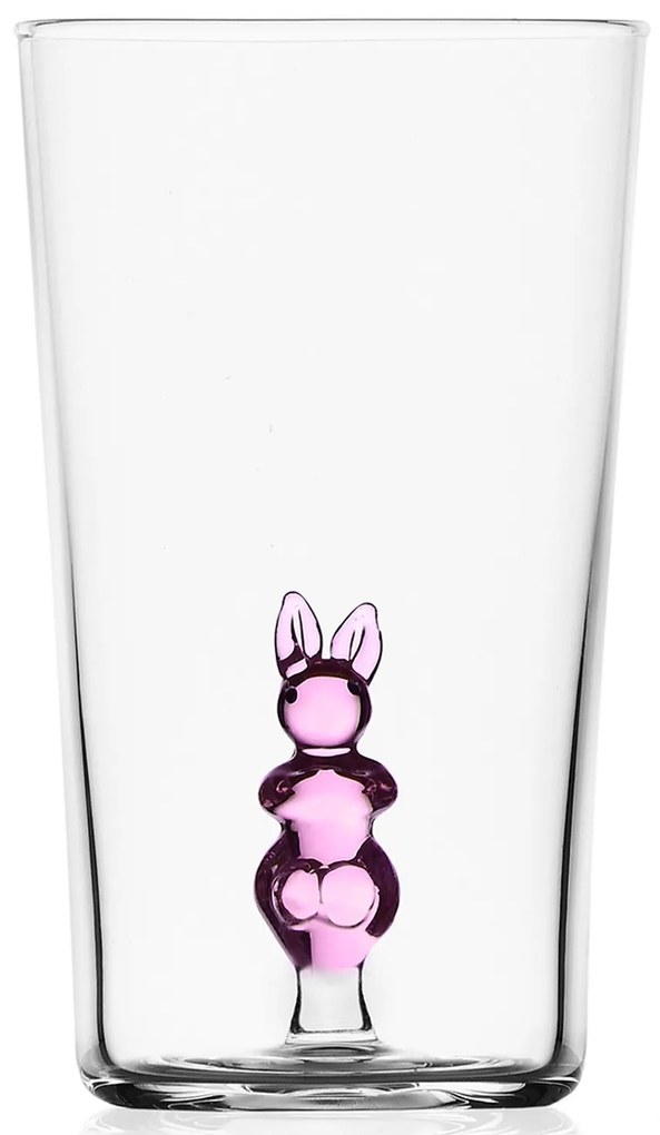 Ichendorf Milano designové sklenice na vodu Animal Farm Longdrink Pink Rabbit