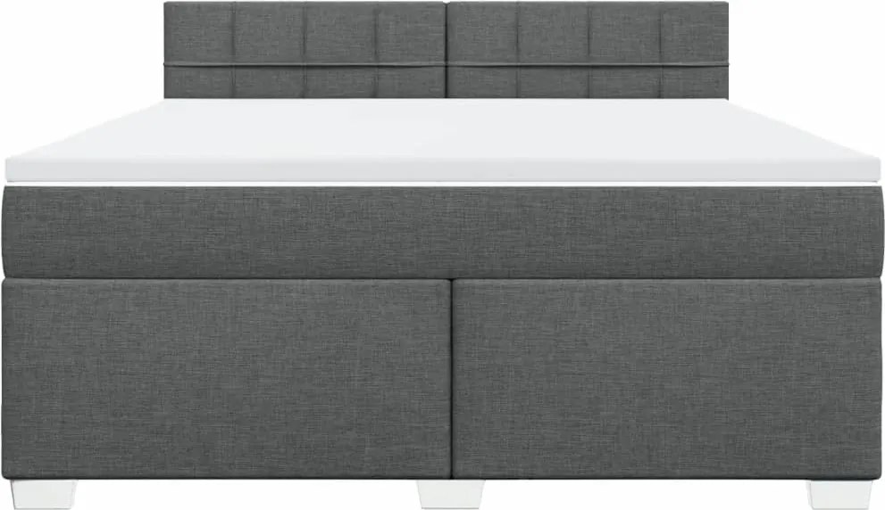 Box spring postel s matrací tmavě šedá 180x200 cm textil 3288268