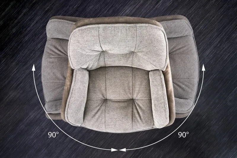 Taupe otočná židle Lounger