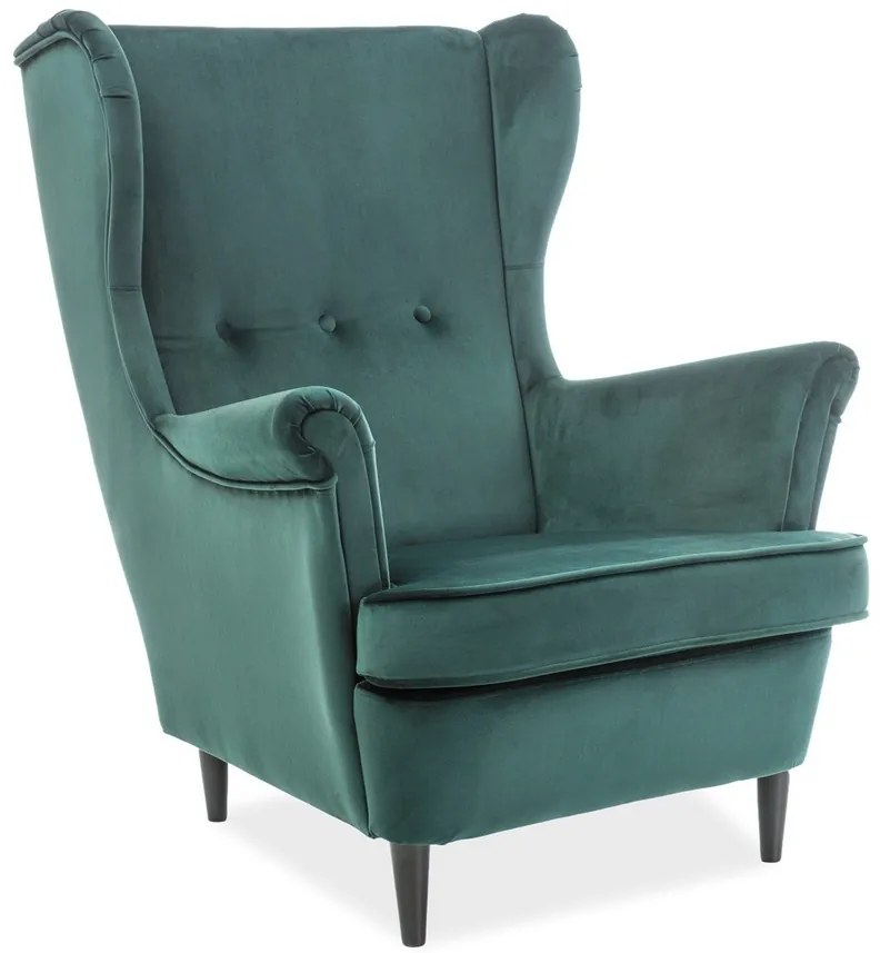 Čalouněné křeslo LORD VELVET Bluvel78/wenge