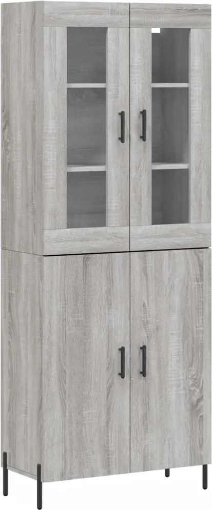 Skříň highboard šedá sonoma 69,5 x 34 x 180 cm kompozitní dřevo 3198223