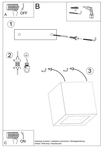 Sollux SL.0991 - Nástěnné svítidlo LEO 1xG9/40W/230V beton