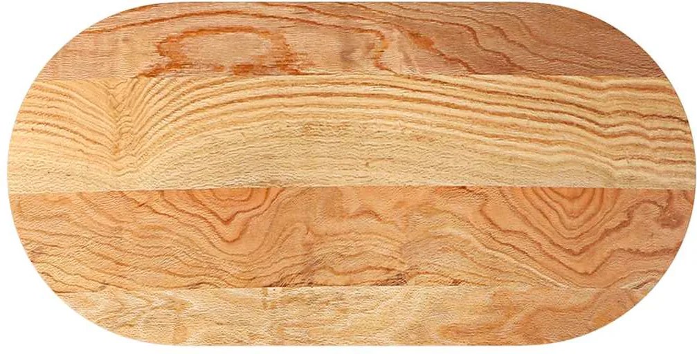 vidaXL Stolní deska světle hnědá 120x60x4 cm masivní dub oválný