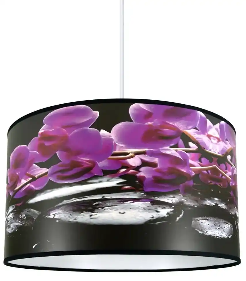 LAMPDAR | Lustr na lanku 1xE27/60W/230V orchidej fialová | SA1095 | BIANO
