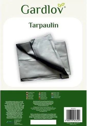 Krycí plachta s kovovými oky Gardlov 24652 120g/m2, 3x4m, stříbrná